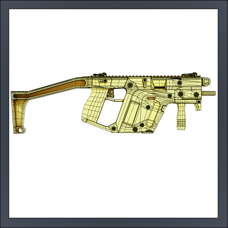 kriss super v submachine gun 3d model