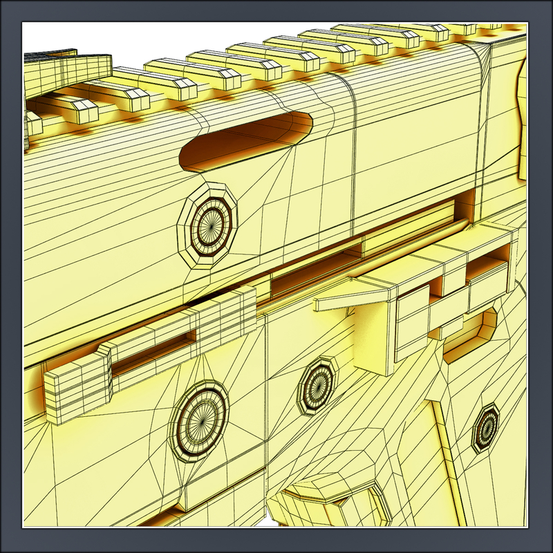 Kriss Super V Submachine Gun 3d Model
