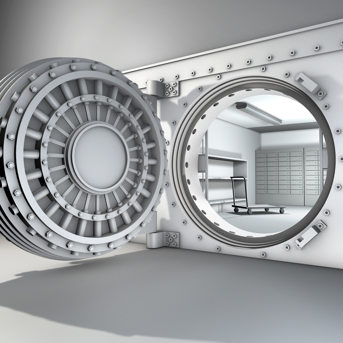 3d model bank vault