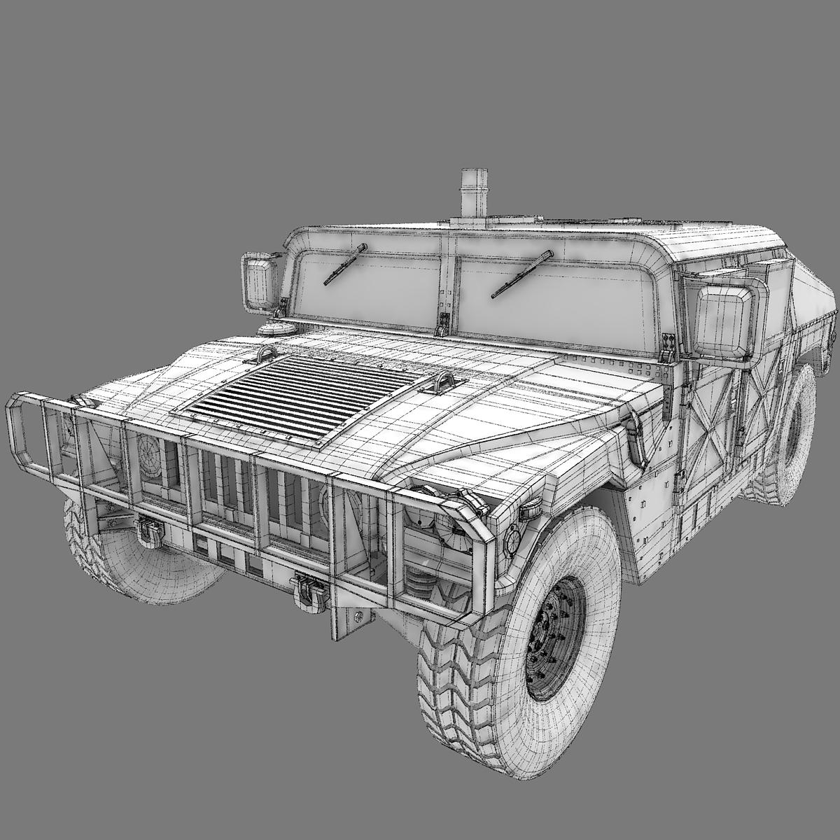 humvee hmmwv 3d max