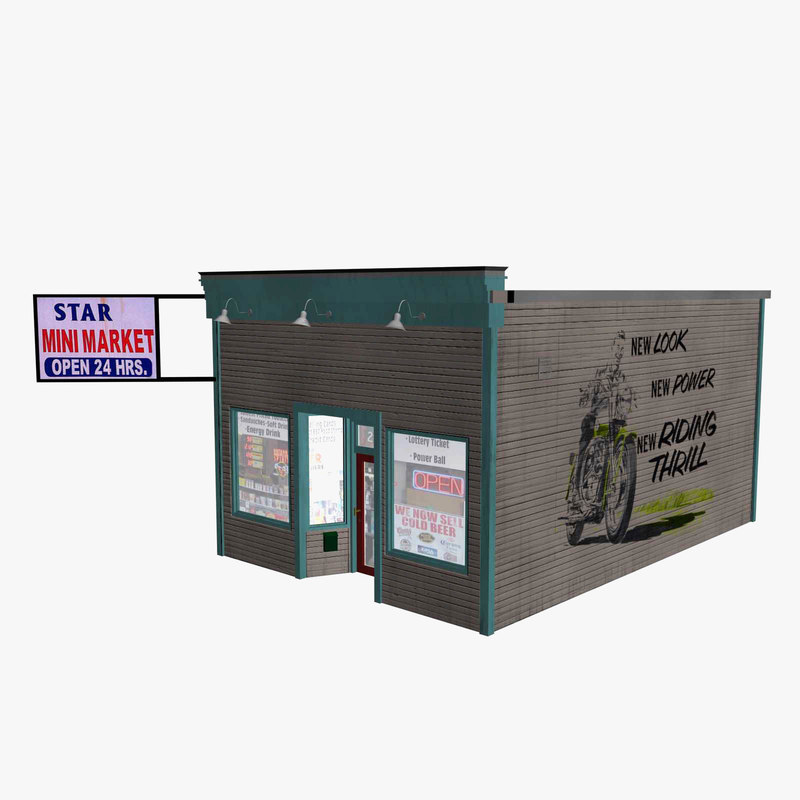 mini market store 3d model