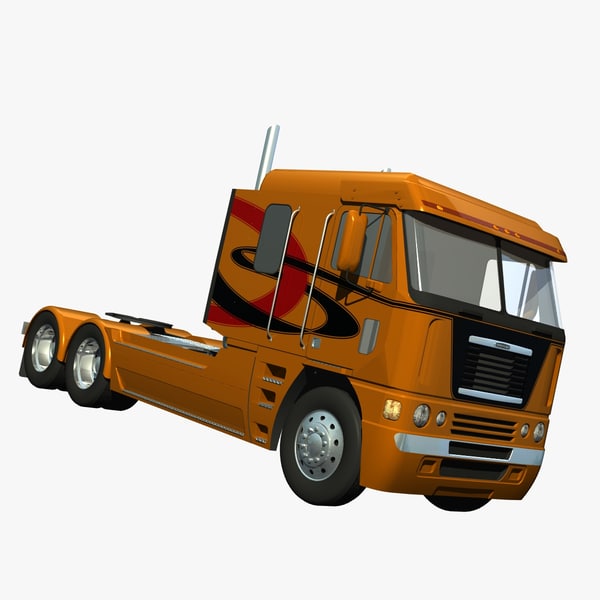 3d freightliner argosy truck van model