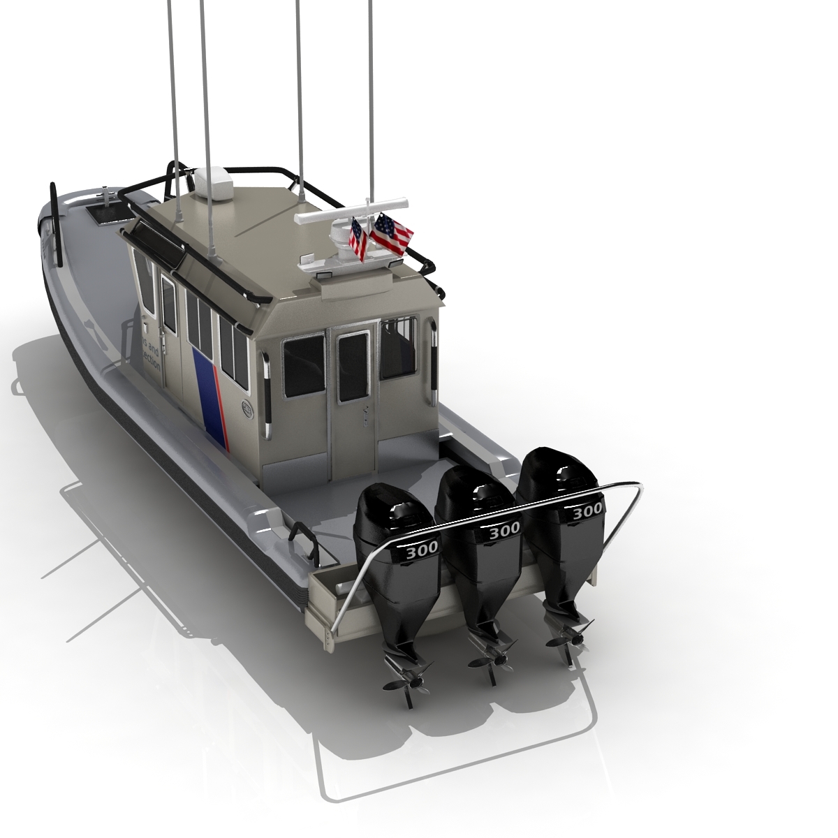 3d interceptor class safe boat model