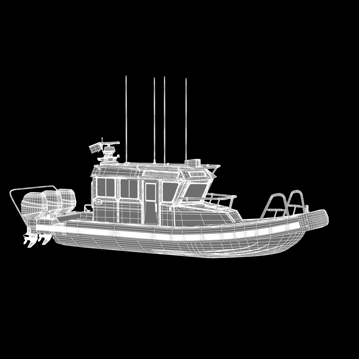3d interceptor class safe boat model