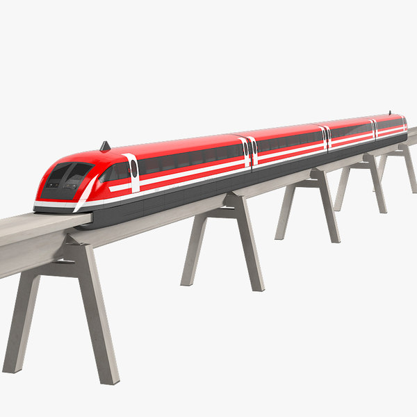 maglev train magnetic 3d max