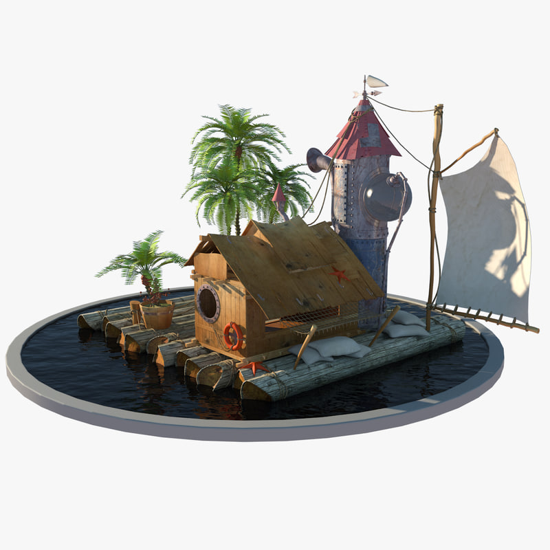 3ds max raft house
