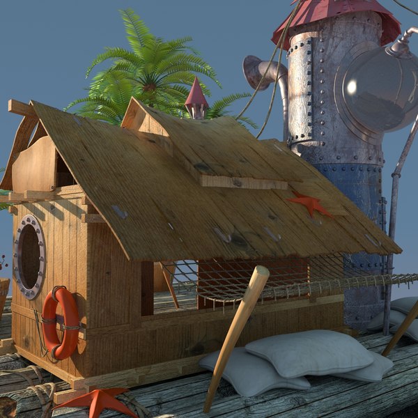 3ds max raft house