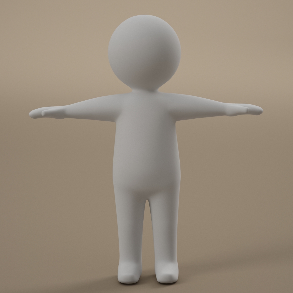 3d model white man