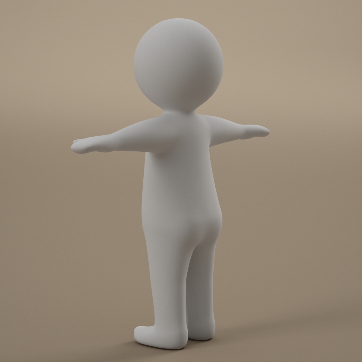 3d model white man