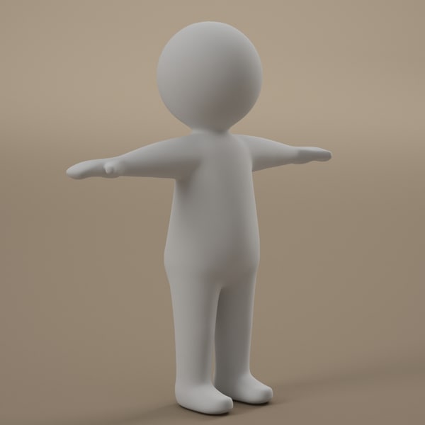 3d model white man