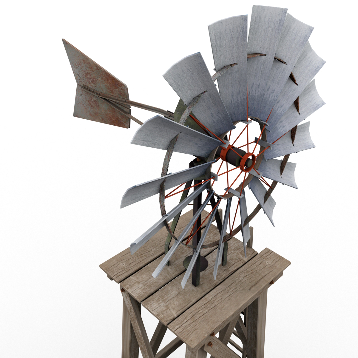 3d farm building windmill wind model