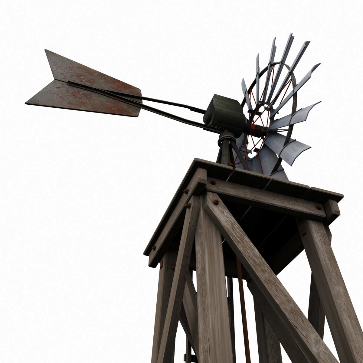 3d farm building windmill wind model