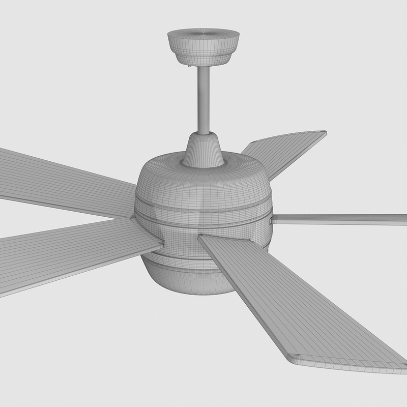 3d model ceiling fan lamp lights