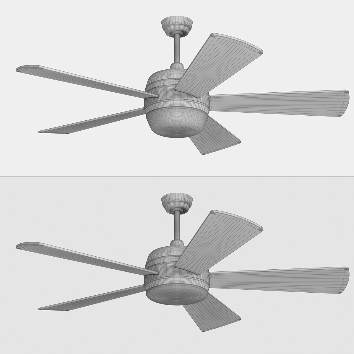 3d model ceiling fan lamp lights
