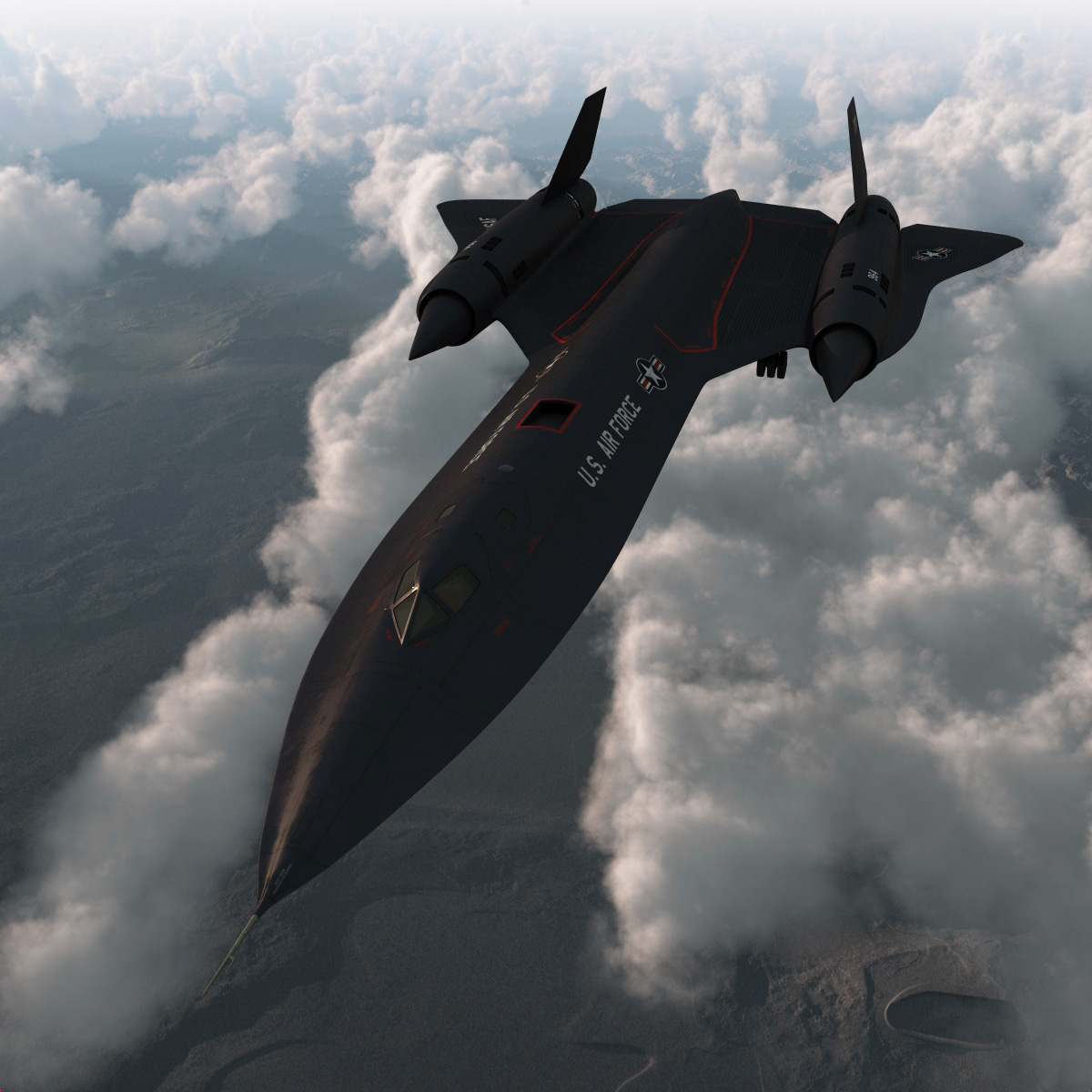 3d sr-71 blackbird