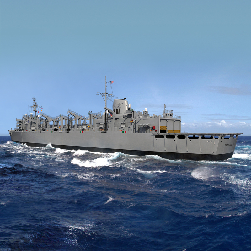 uss support ship sacramento 3d max