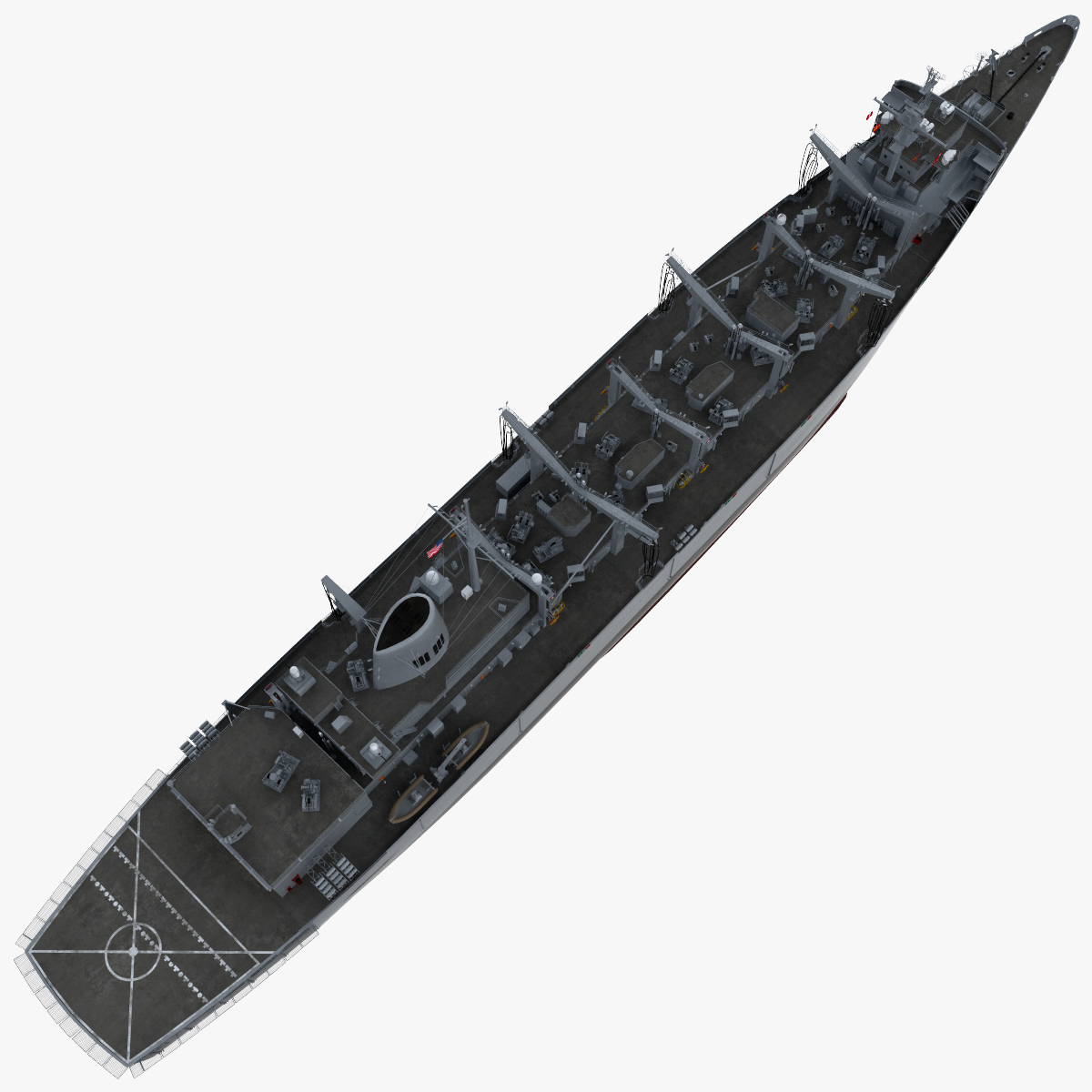 uss support ship sacramento 3d max