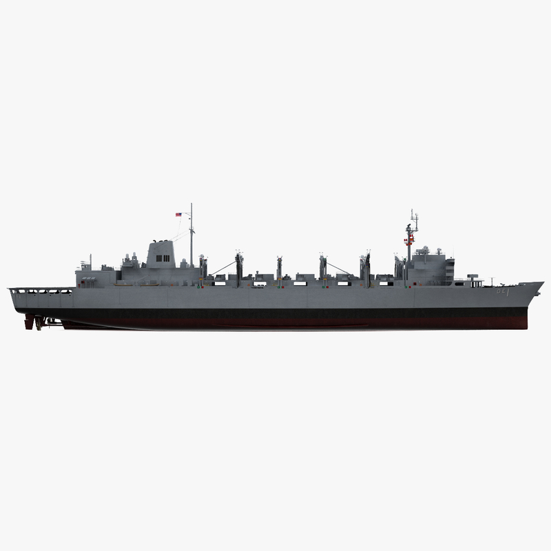 uss support ship sacramento 3d max