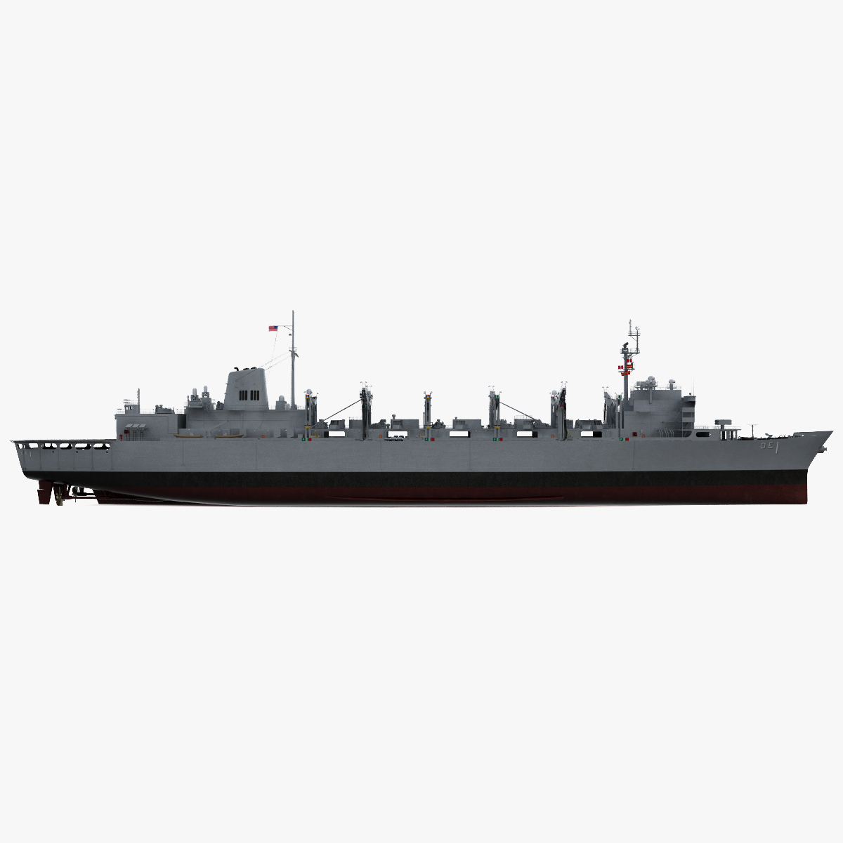 uss support ship sacramento 3d max
