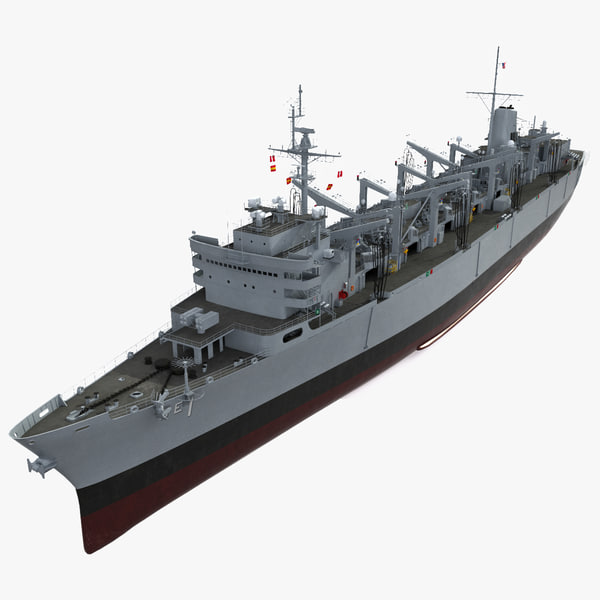 uss support ship sacramento 3d max