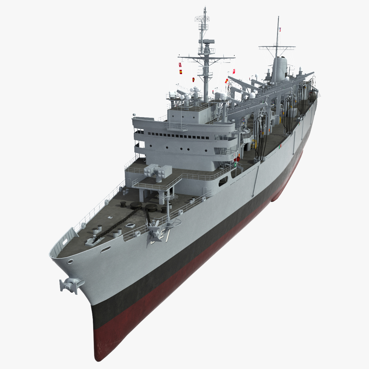 uss support ship sacramento 3d max