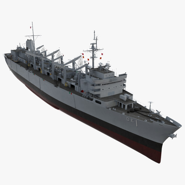 uss support ship sacramento 3d max