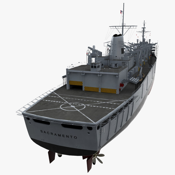uss support ship sacramento 3d max