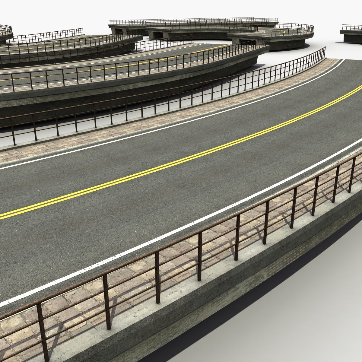 road set modelled 3d model