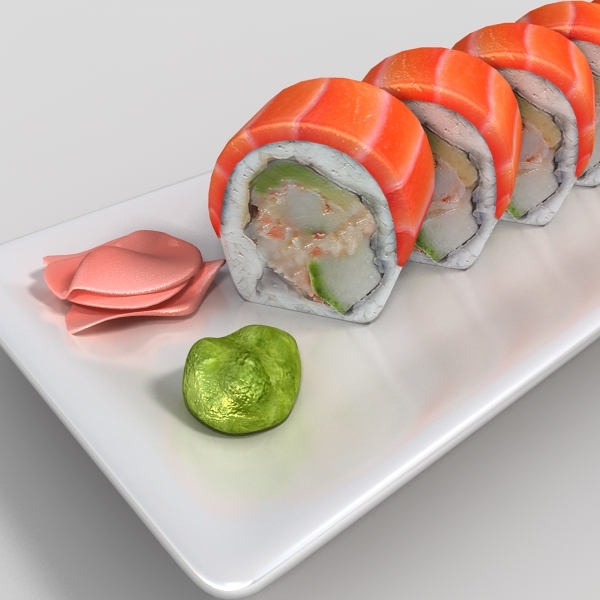 3d model sushi roll