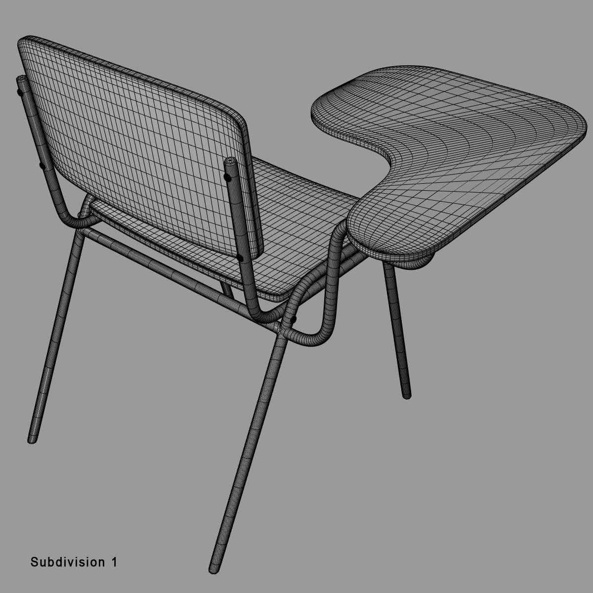 3ds max student chair