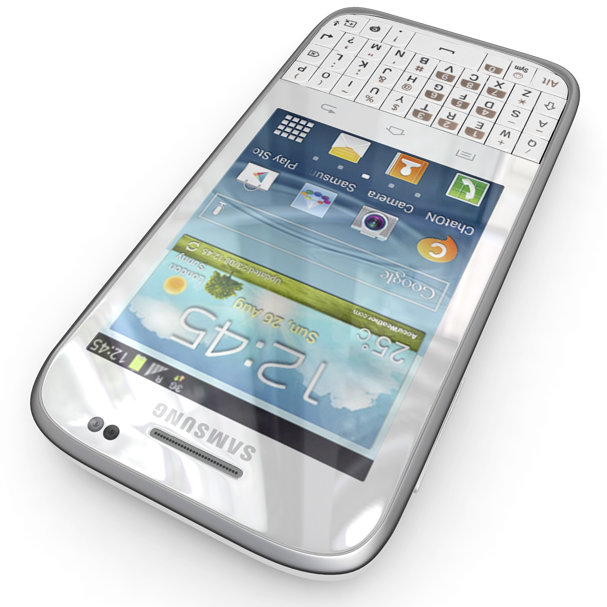 samsung galaxy chat b5330 3d model