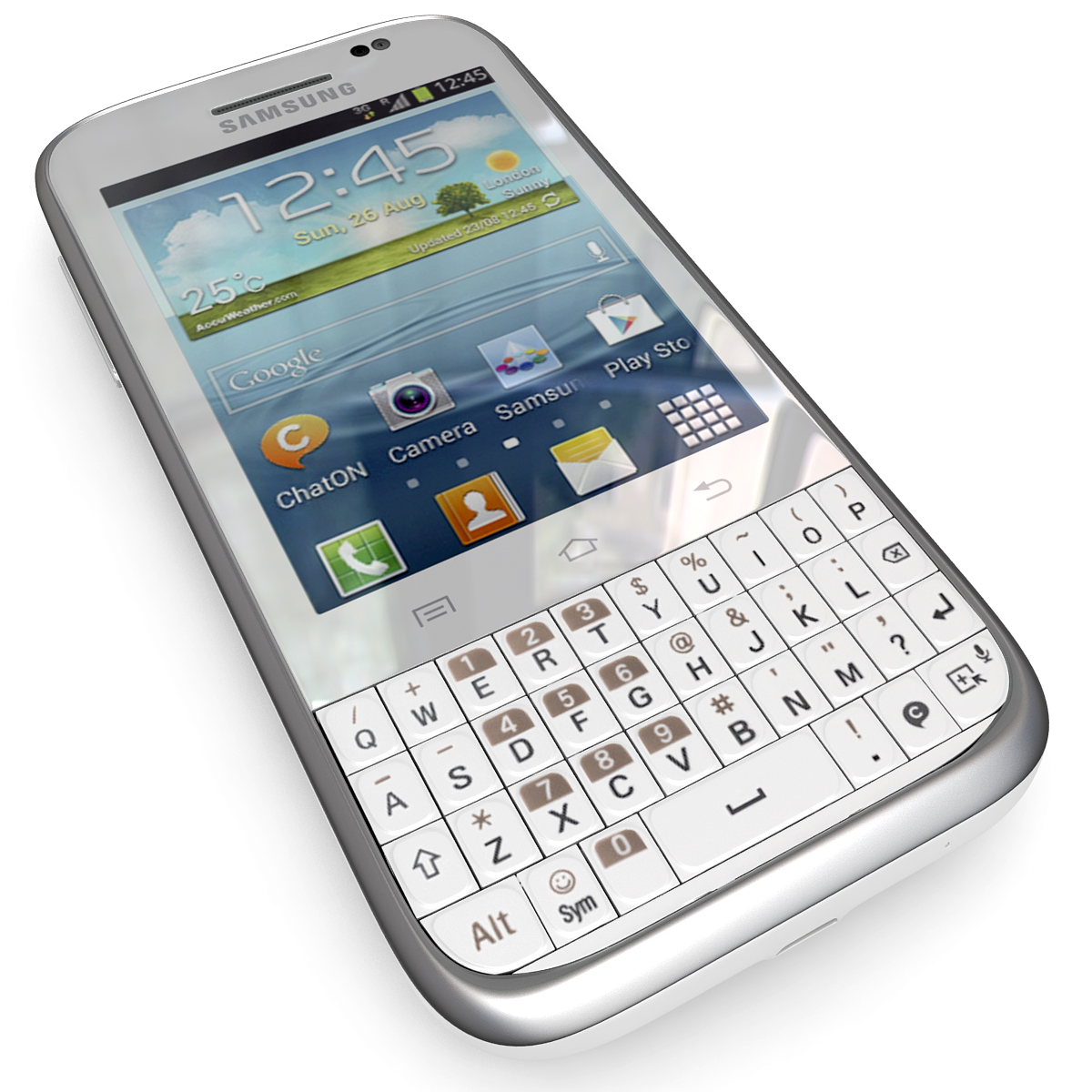 samsung galaxy chat b5330 3d model