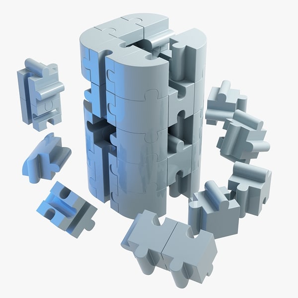 jigsaw puzzle building blocks 3d max
