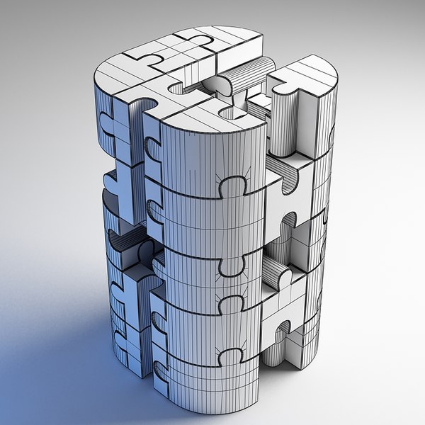 jigsaw puzzle building blocks 3d max