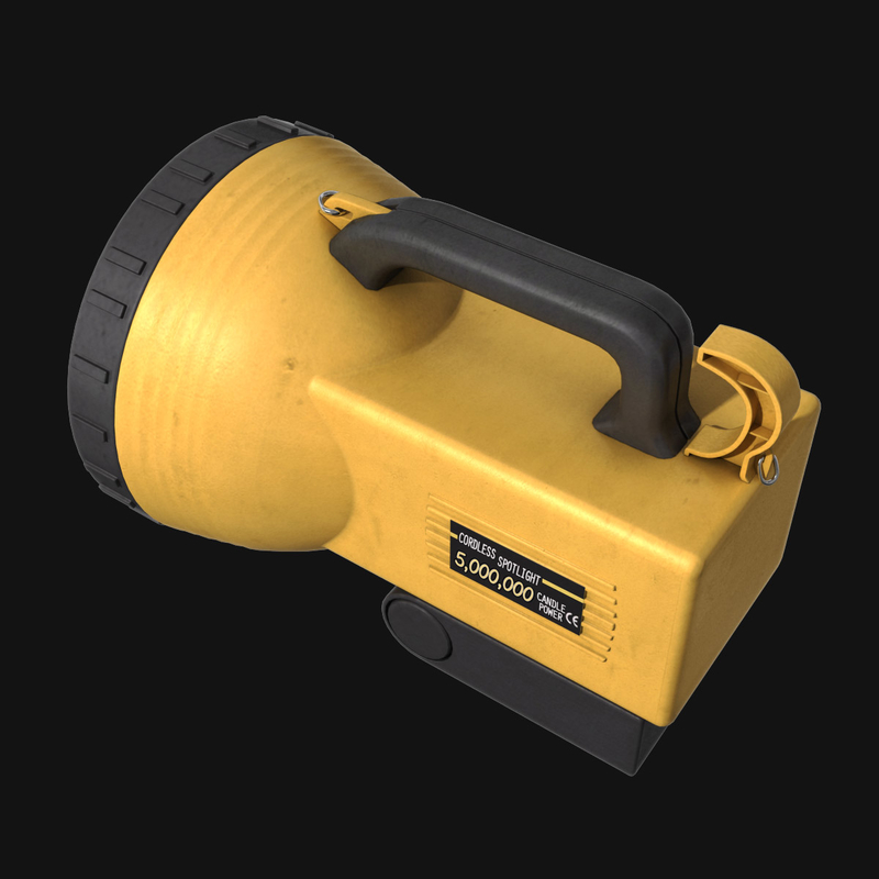 3d model spotlight torch lighting