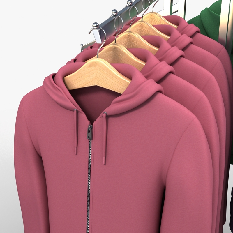 clothing rack womens hoodie 3d max
