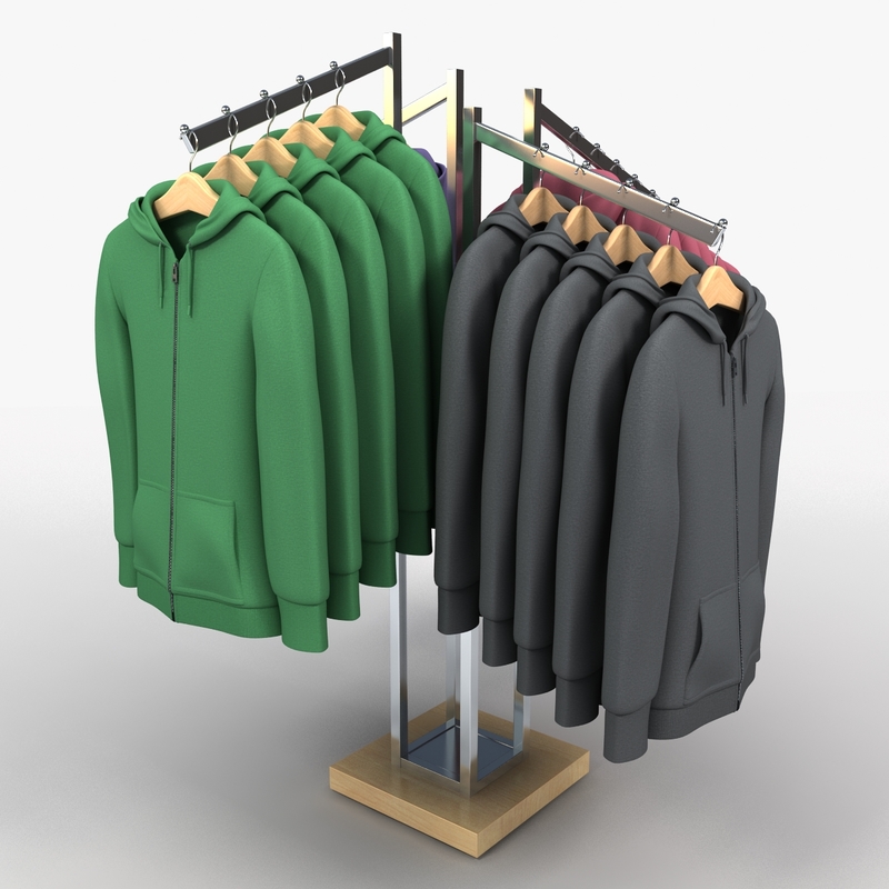 clothing rack womens hoodie 3d max