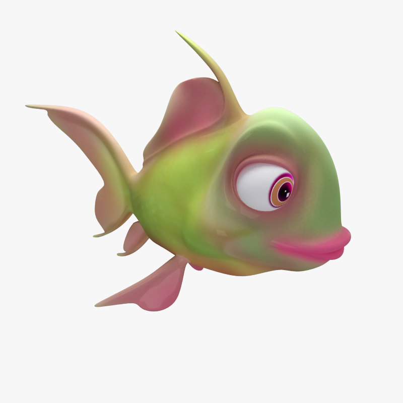 cartoon fish 3d model