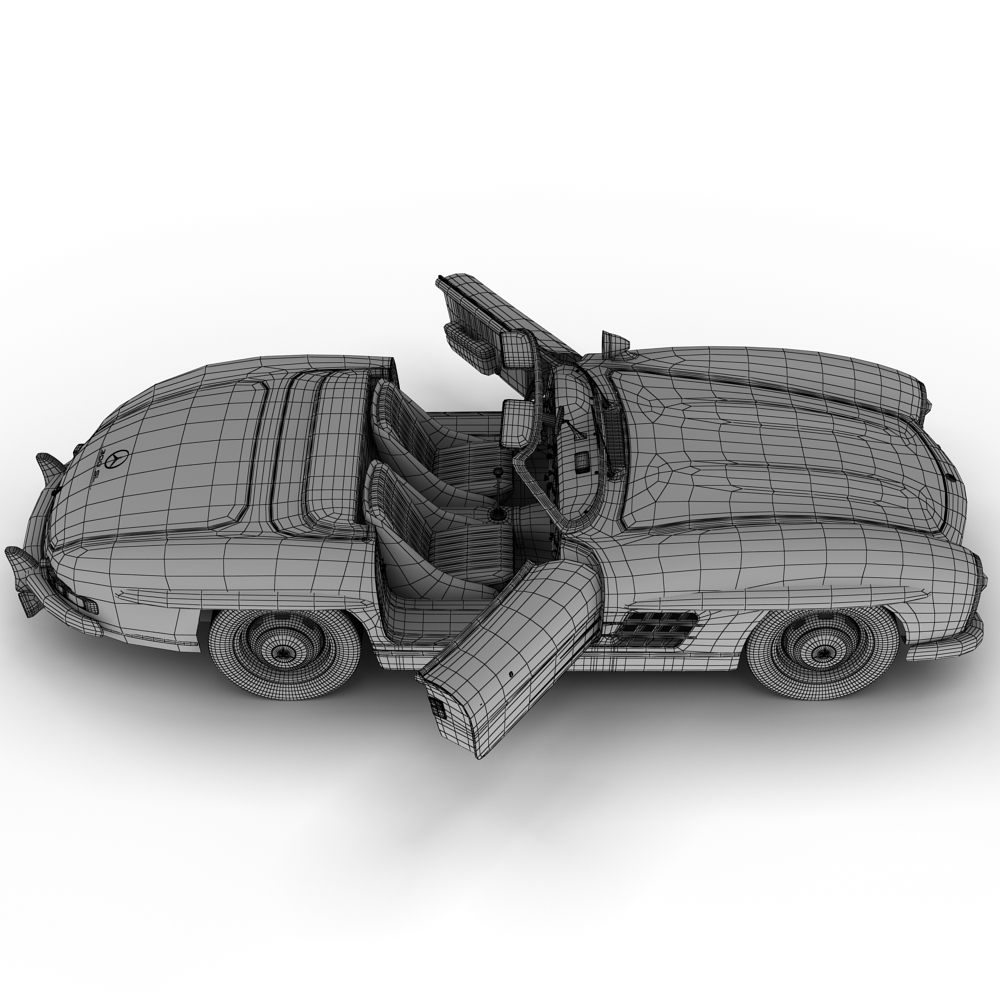 3d obj mercedes-benz 300sl roadster