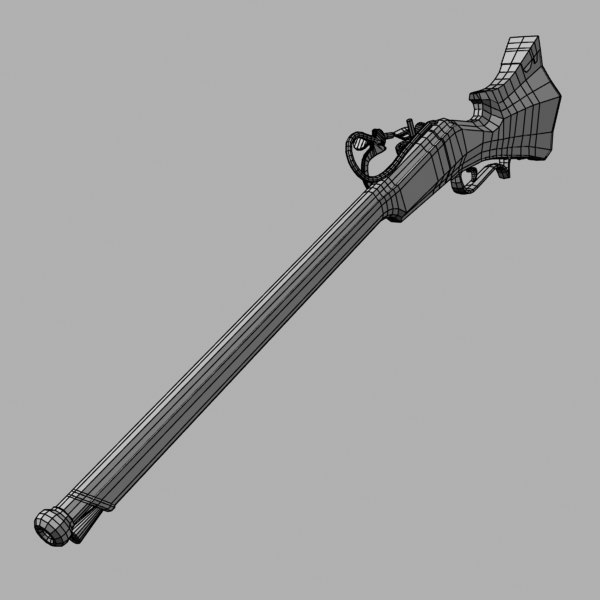 3ds max arquebus rifle gun