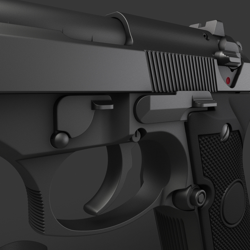 beretta pistols 92fs 3d max