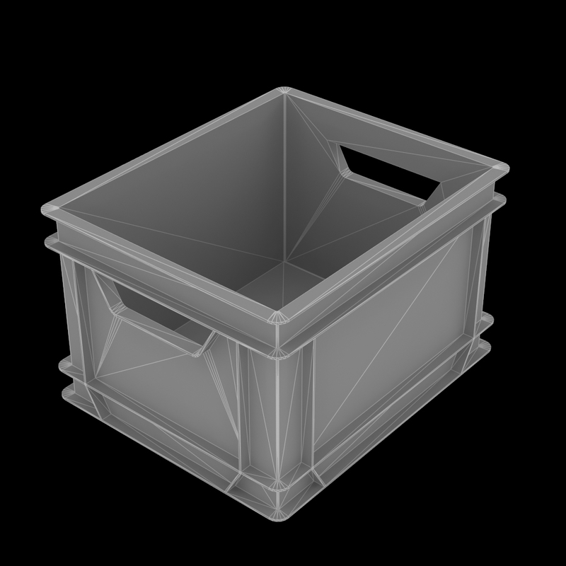 3d max plastic storage container