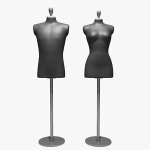 showroom dummy clothes 3d model