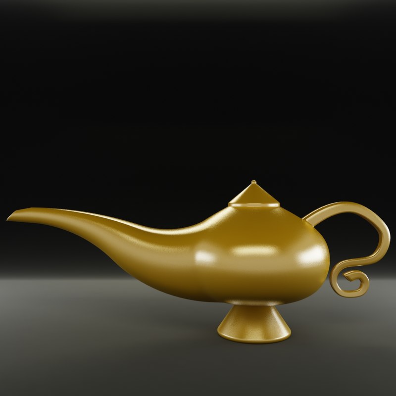3d aladdin magic lamp model