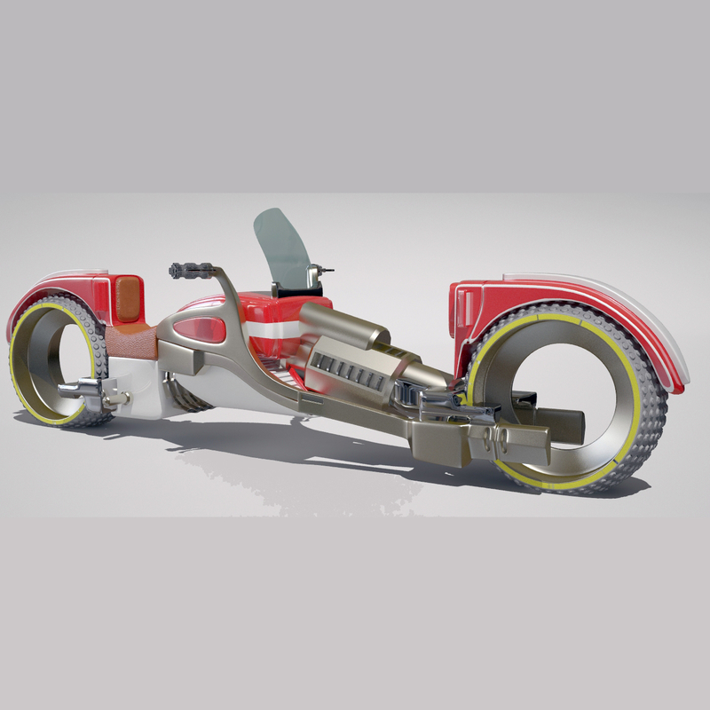 sci fi astral motorcycle 3d 3ds