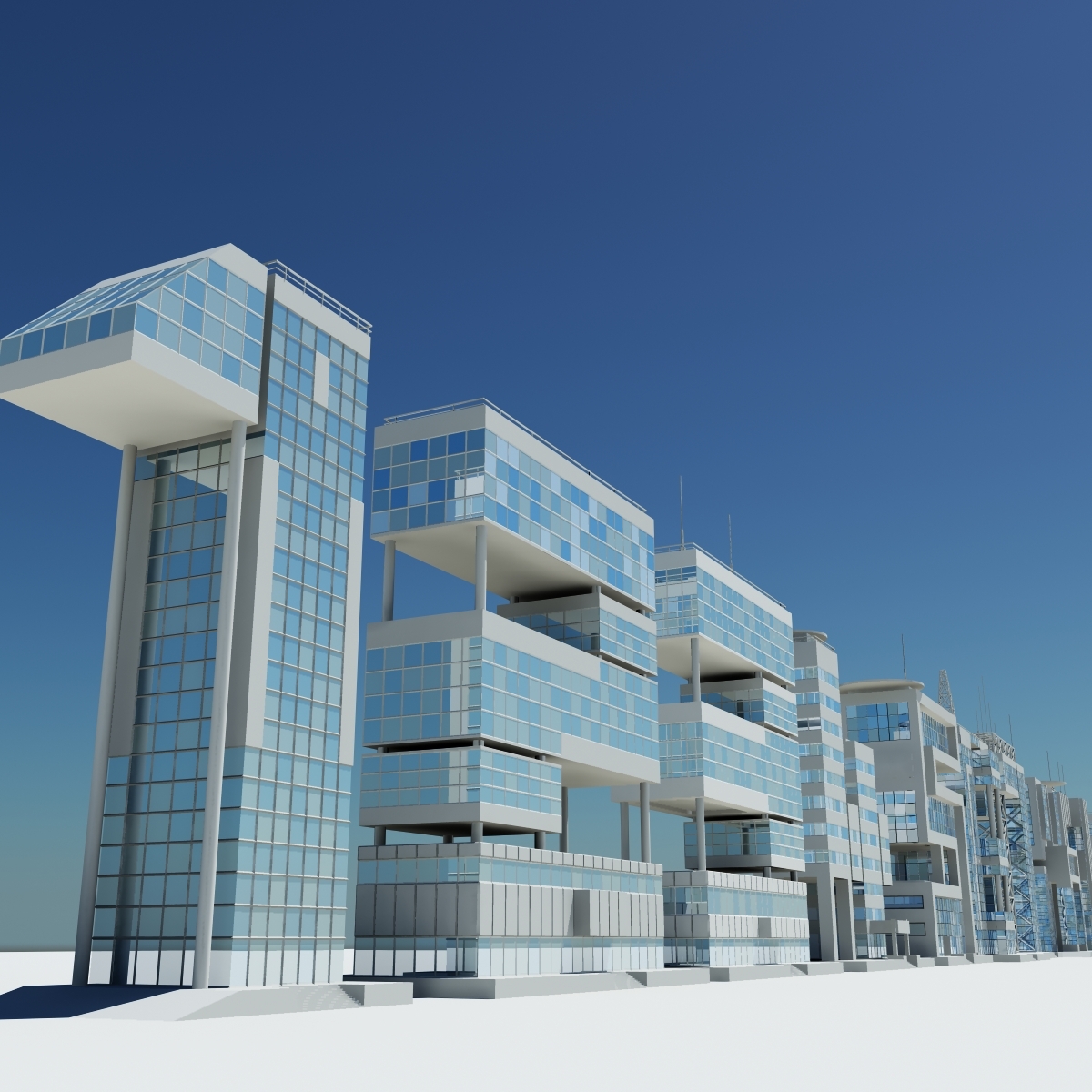 3d model building numbers