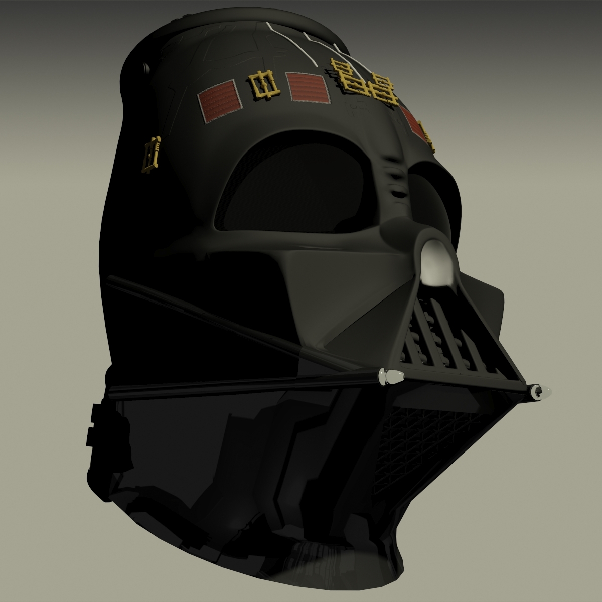 darth vaders mask helmet 3d max