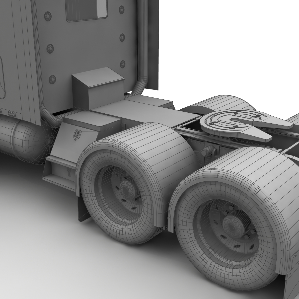 3d model truck t800 roof