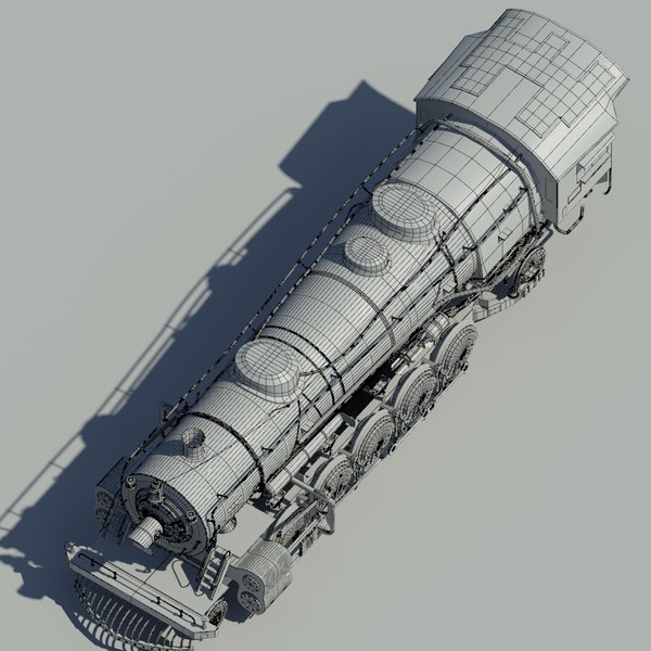 3d train locomotive model