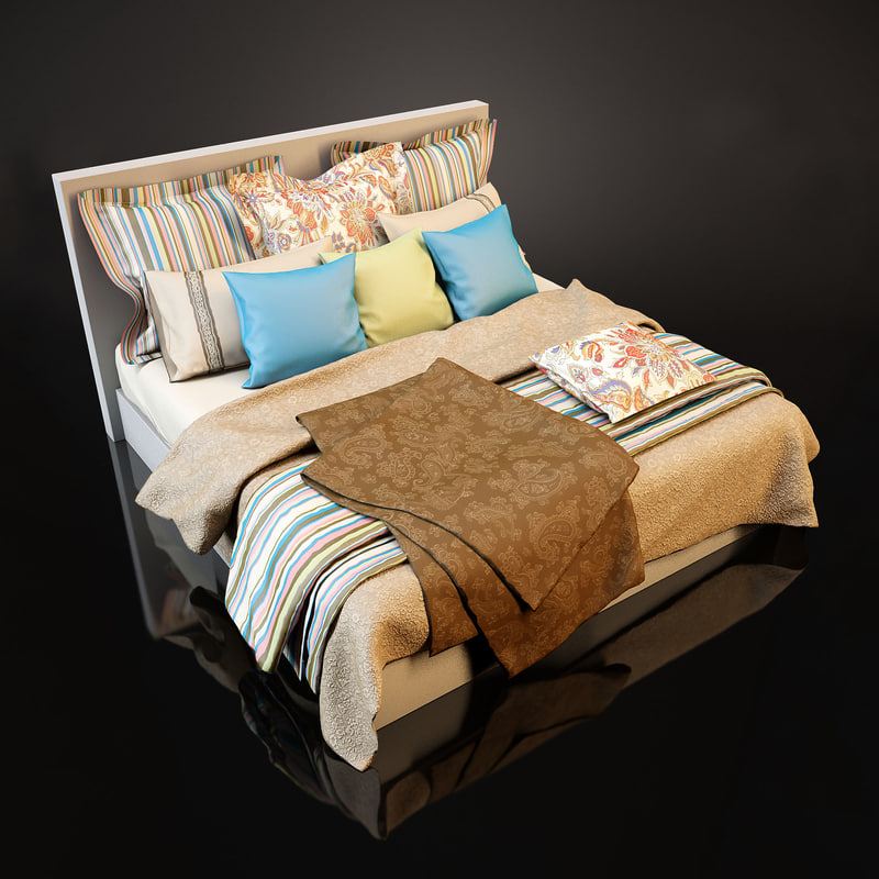3ds max bedcloth bed